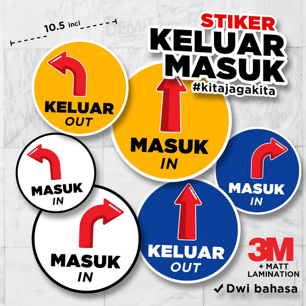 🔥Floor Sticker (STIKER KELUAR MASUK)🔥 | Shopee Malaysia