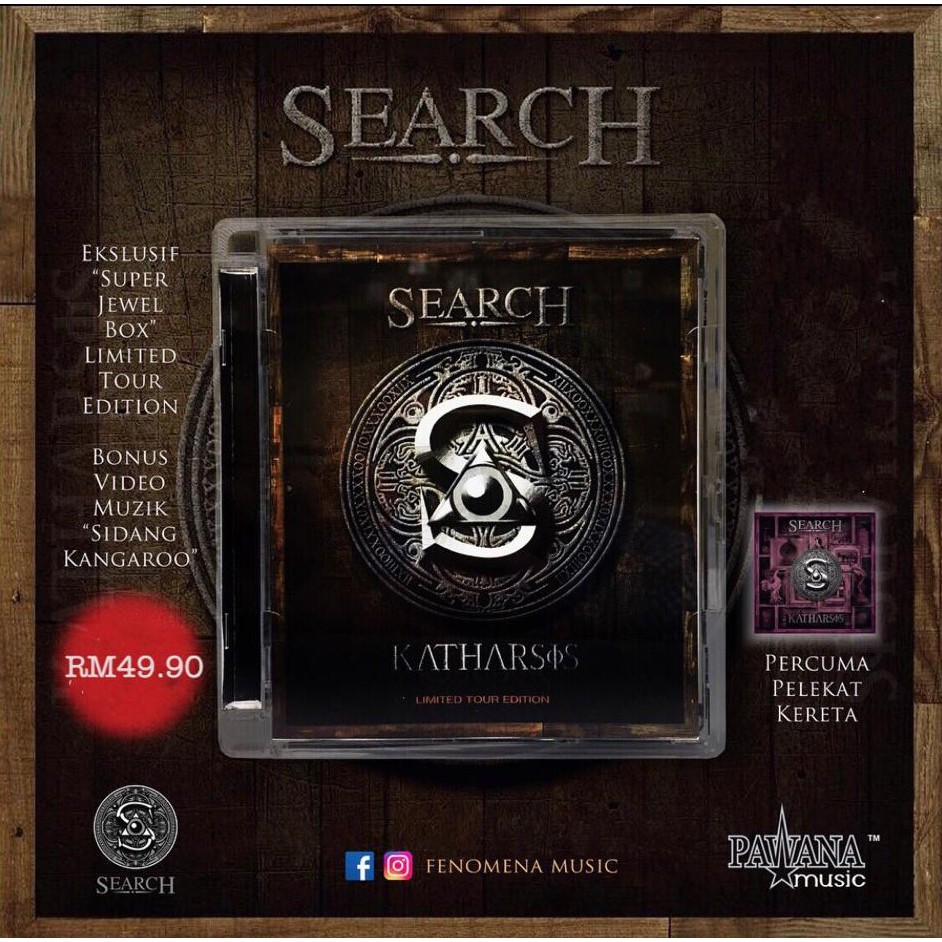SEARCH - Katharsis Limited Tour Edition ( CD + Bonus Video Music + Free Car Sticker ) | Shopee ...