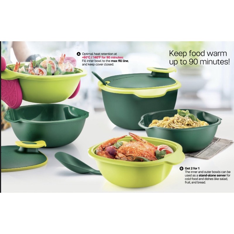 🔥LAST SET🔥Tupperware Warmie Tup Serving Set & Rice Server | Shopee Malaysia