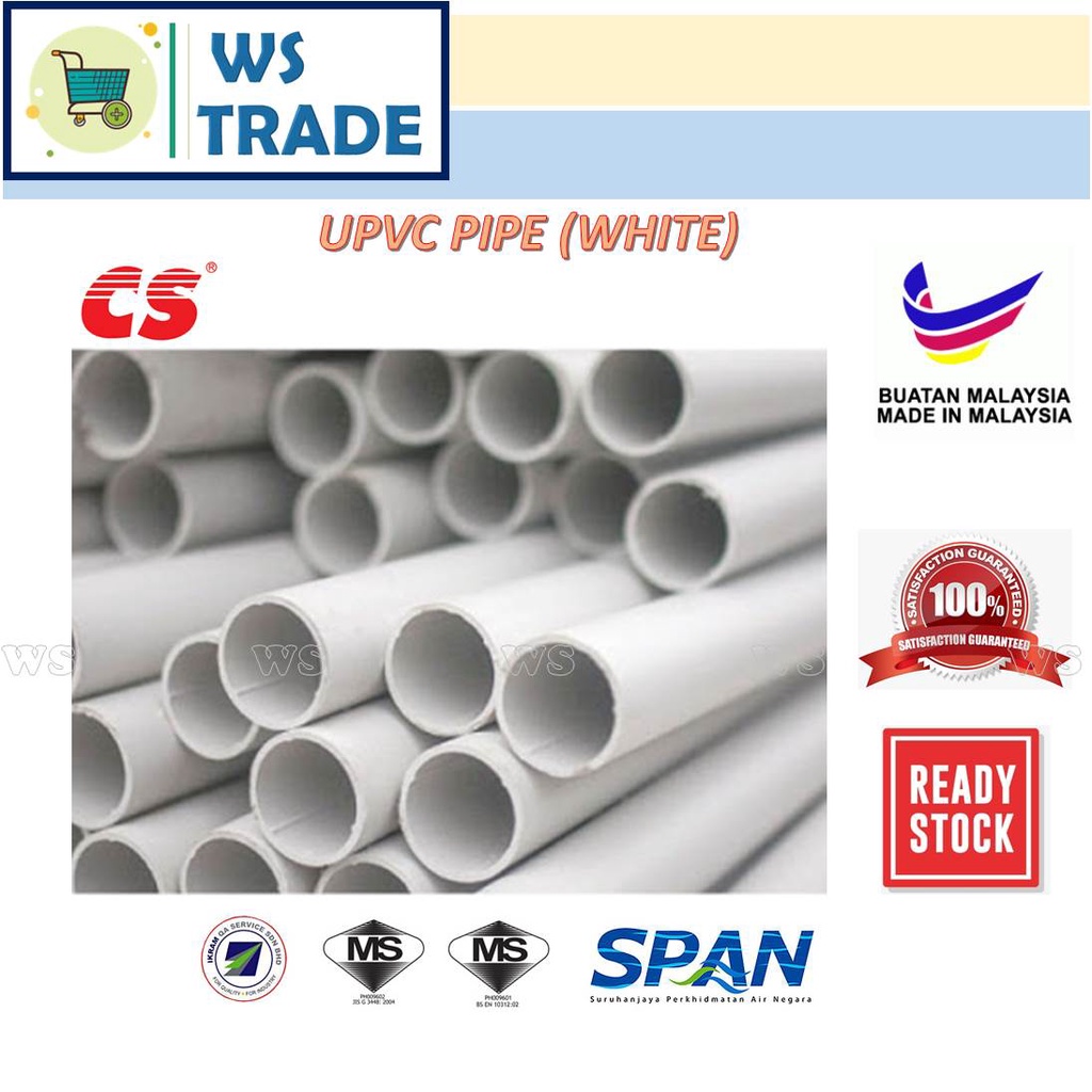 (3") 82mm Pipe White Water Pipe Hydroponic / UPVC Paip Putih (3")82mm | Shopee Malaysia