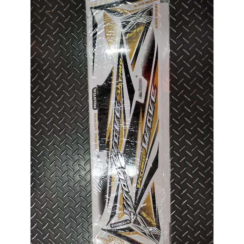 Stripe Sticker Cover Set Honda Wave 125X Ultimo (2) GOLD (OEM) | Shopee ...