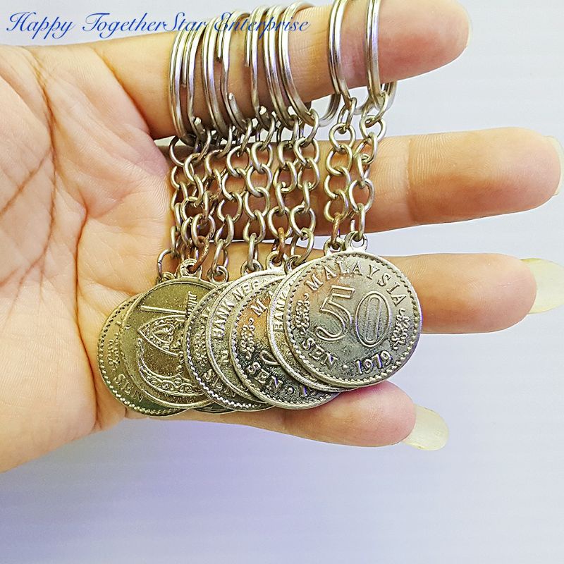 [50 Sen Coin] MALAYSIA COIN KEYCHAIN Syiling 50 Sen | Shopee Malaysia