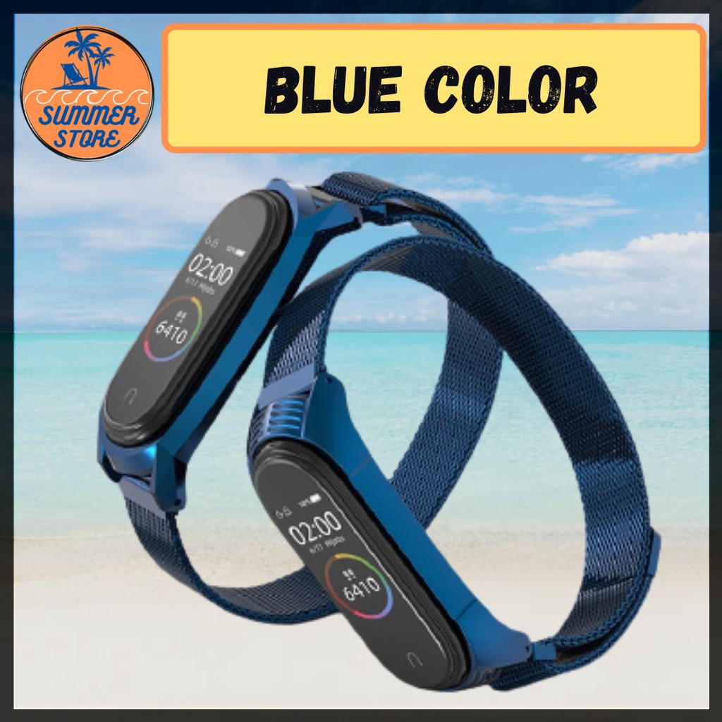 Mijobs Straps For Xiaomi MI Band 7/6/5/4/3 Replacement Strap Metal Magnetic Wrist Strap Magnet ...