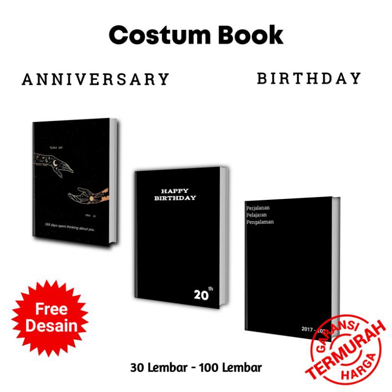 Gift Book costum anniversary Book/Birthday Book (Staples) | Shopee Malaysia