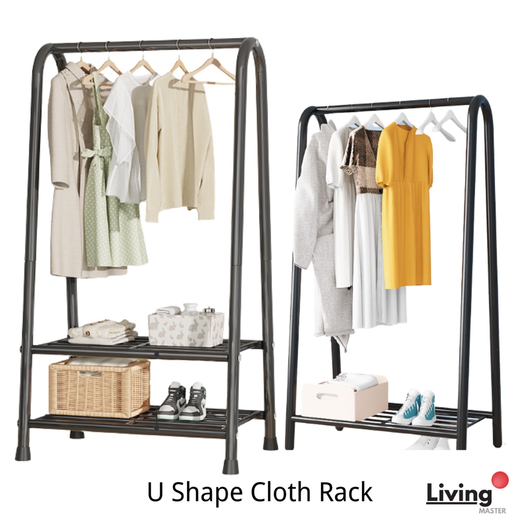 U Shape Cloth Rack Cloth Organizer Cloth Hanger Rack Baju Rack Storage ...