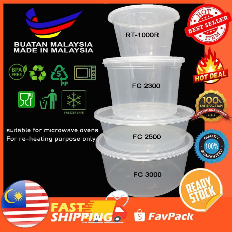 Bekas Plastik Bulat/Bekas Tapau Makanan/FC 2300 Round Plastic Food ...