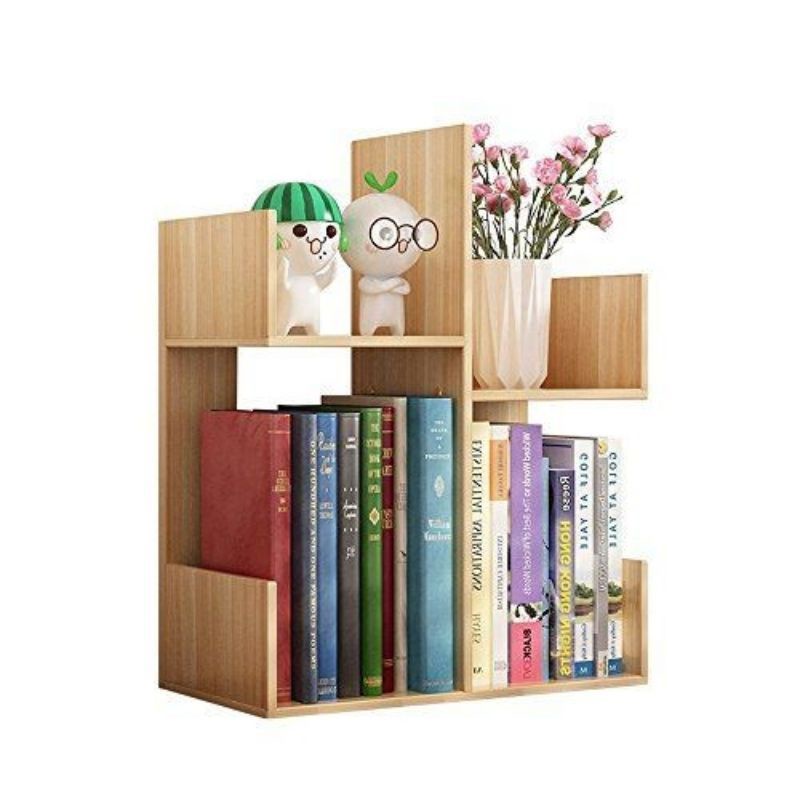 Rak buku Desktop Bookshelf Rack Simple Modern Home Student Storage ...