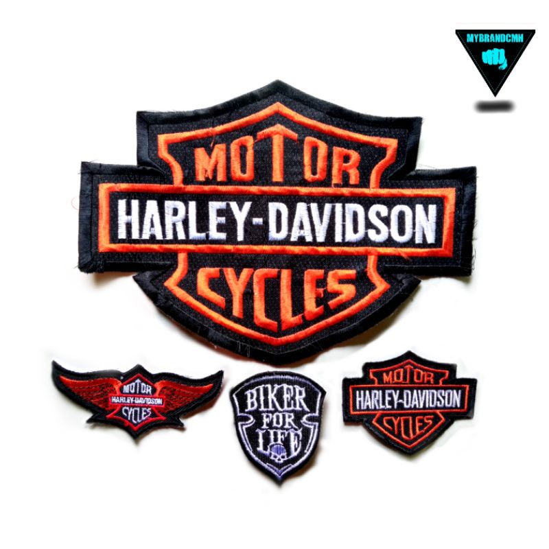 Harley-davidson bikers Backpatch Embroidery Back Big emblem | Shopee ...