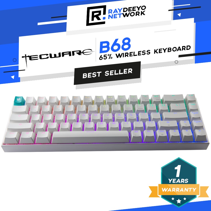 Tecware Veil 87 RGB Barebone Keyboard Kit (White/Black) [TKL Layout/Hot ...