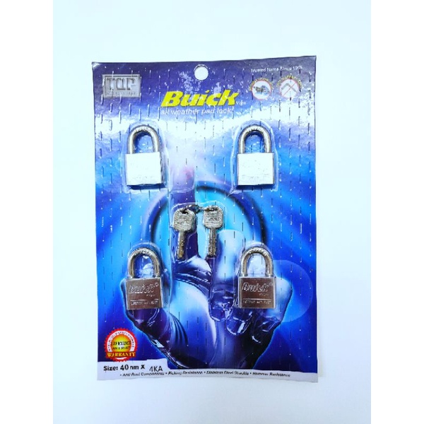 BUICK NIETZ ANTI-RUST HEAVY DUTY PADLOCK SHACKLE MANGGA LOCK KUNCI ...