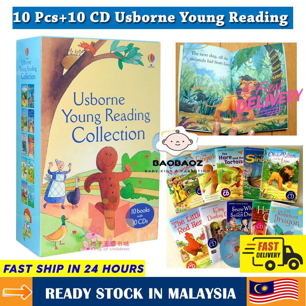 10 Pcs+10 CD Usborne Young Reading Collection Children's story book ( Bundle Set) | Shopee Malaysia