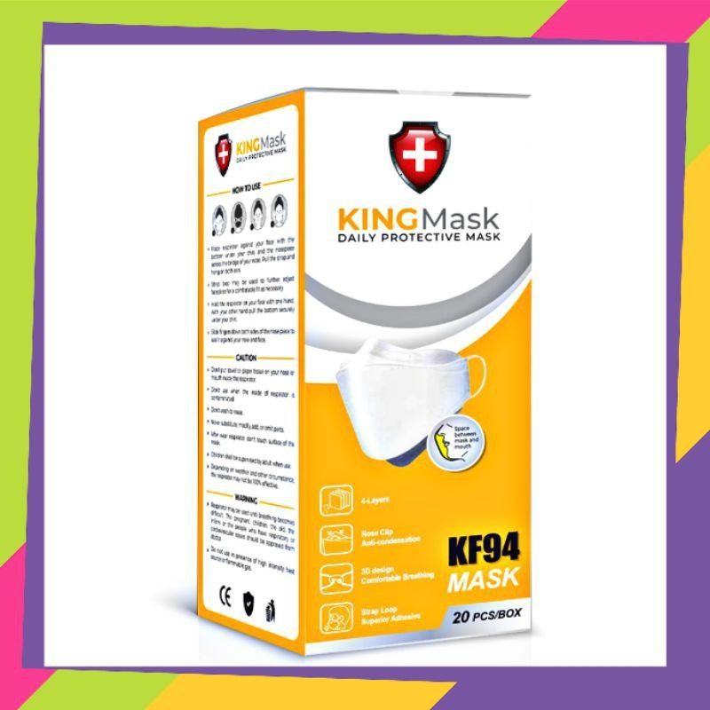 Kingmask Korean EVO KF94 Mask - 20 PCS | Shopee Malaysia
