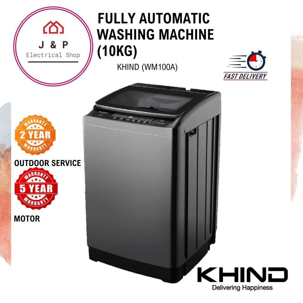 💥KHIND Fully Auto Washing Machine 10KG 全自动洗衣机 (WM100A) 💥 [ READY STOCK ...