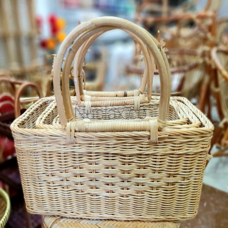 Rattan basket BEST QUALITY Raga rotan Hamper basket Bakul Baby murah ...