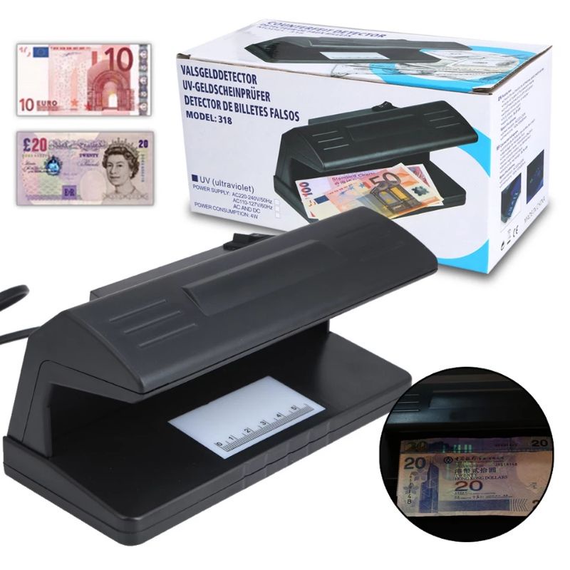 Money Detector UV Light Counter Machine Fake Scanner Checker Mesin Duit ...