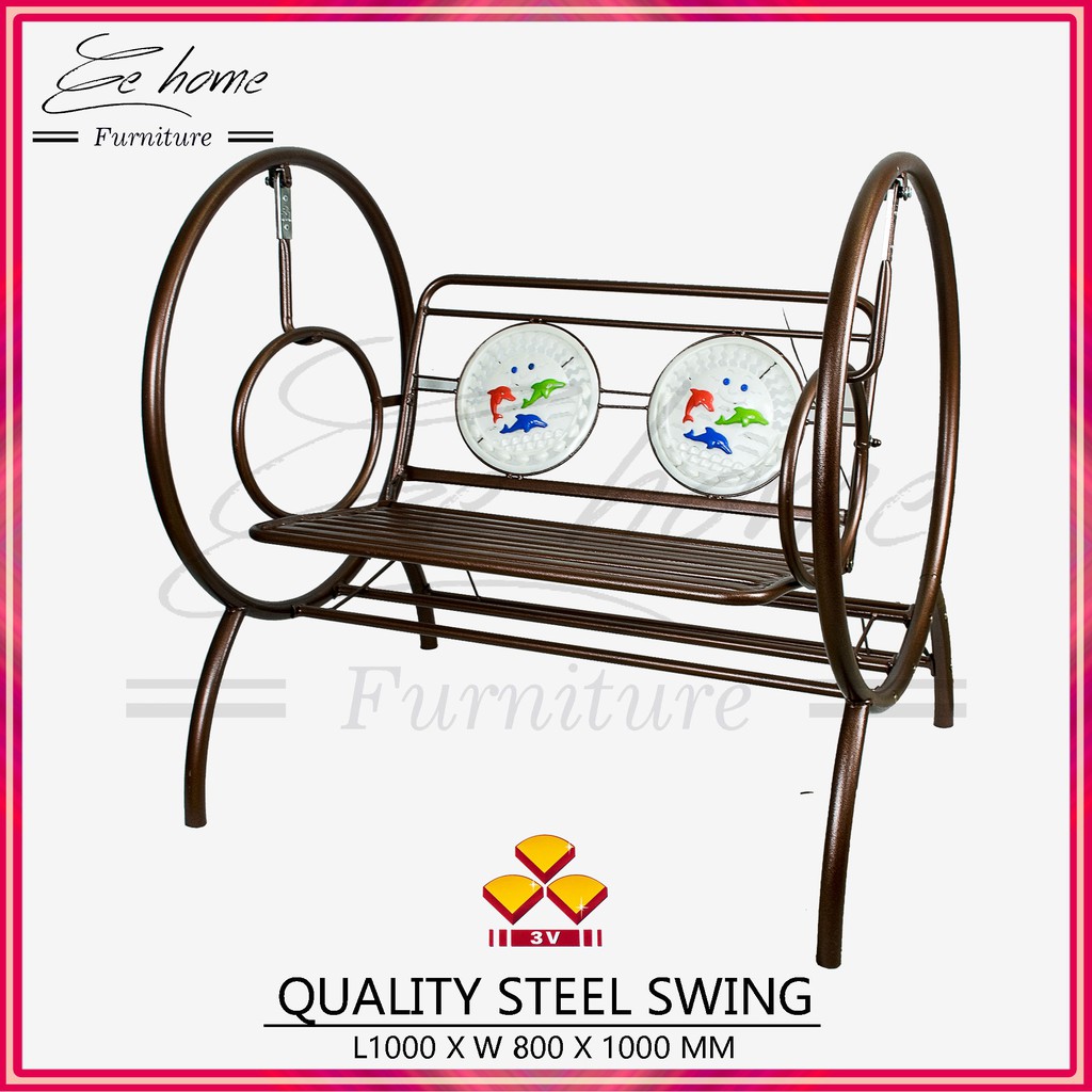 EE HOME GARDEN SWING METAL SEATER WITH BEARING BUAIAN TAMAN BUAIAN ...
