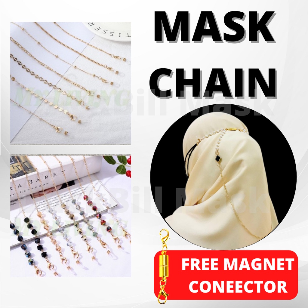 Local Hijab Mask chain Mask adapter Mask Strap Mask Holder Hanging Rope ...