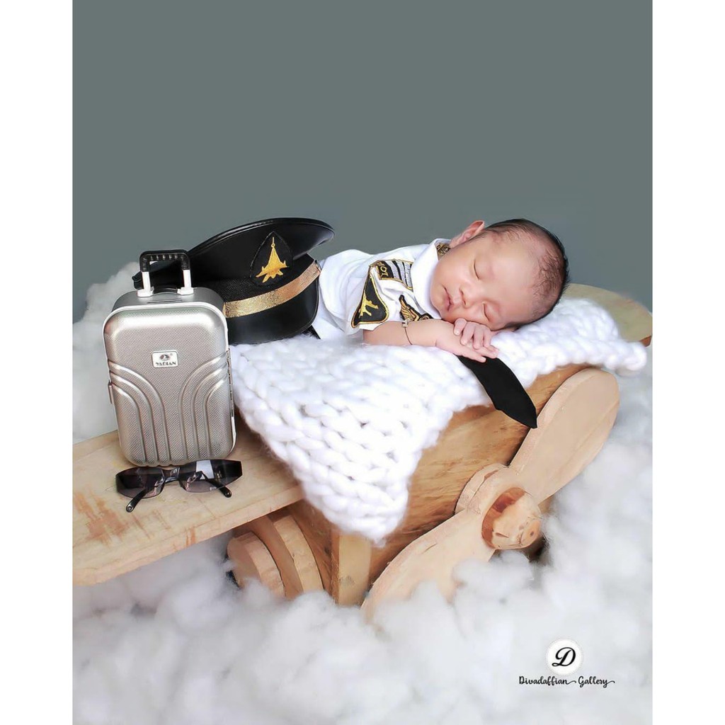 Newborn Baby Pilot Costume/Baby PhotoShoot Costume/Cute Baby Photo/Baby ...