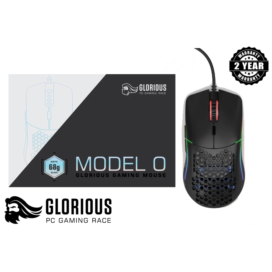 Glorious Model O Matte Black Gaming Mouse Wired (lightweight / PIXART ...