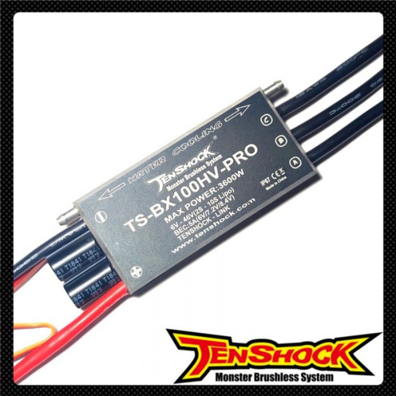 TENSHOCK BX100HV-PRO MARINE BRUSHLESS 100A ESC FOR RC BOAT | Shopee ...