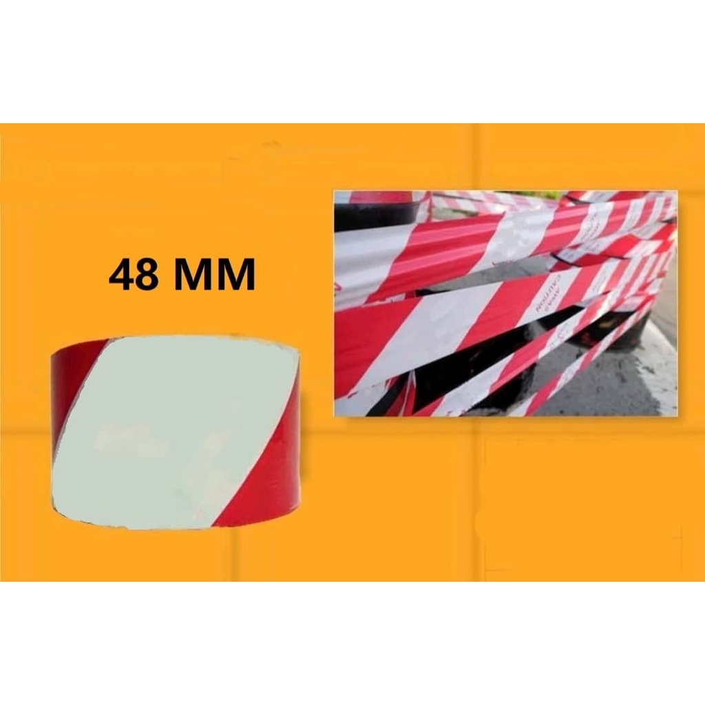 [QUALITY]48mm Floor Tape Yellow Black/White Red/ Caution Tape/ Marking ...