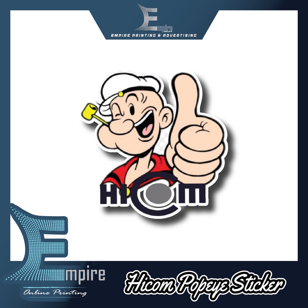 💥 NEW 💥 Hicom Popeye Sticker | Lori Truck | Cut-Out Sticker + FREE GIFT ...