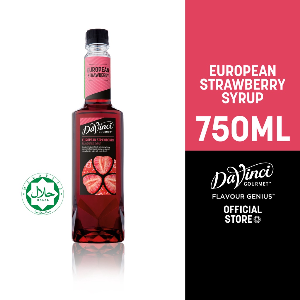 DaVinci Gourmet European Strawberry Syrup (750ml) | Shopee Malaysia