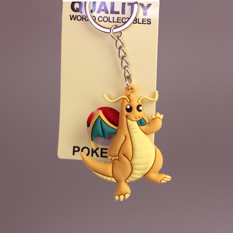 Anime Pokemon Pikachu Keychain Squirtle Vulpix Eevee Charizard ...
