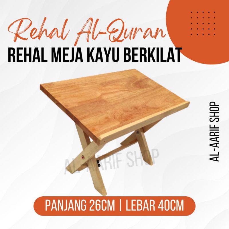 Rehal Kayu AlQuran | Wooden Rehal Quran | Book Rest Rihal Flexible ...