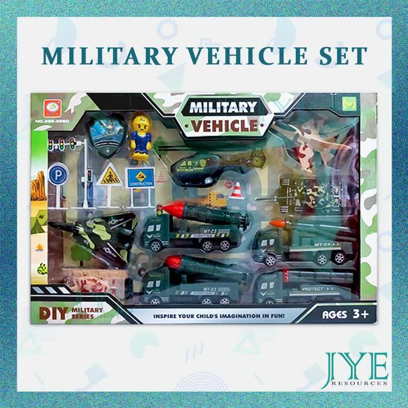 JYE DIY Military Army Figure Soldier Truck Lorry Tank Helicopter Jet ...