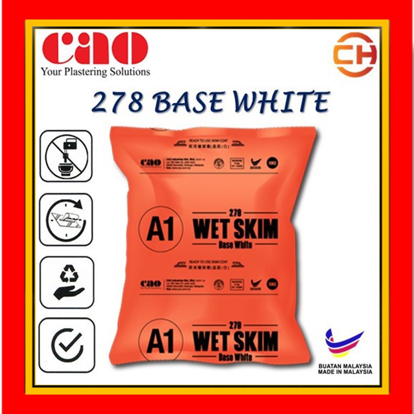 CAO A1 278 WetSkim Base White (Ready To Use Skim Coat) | Shopee Malaysia
