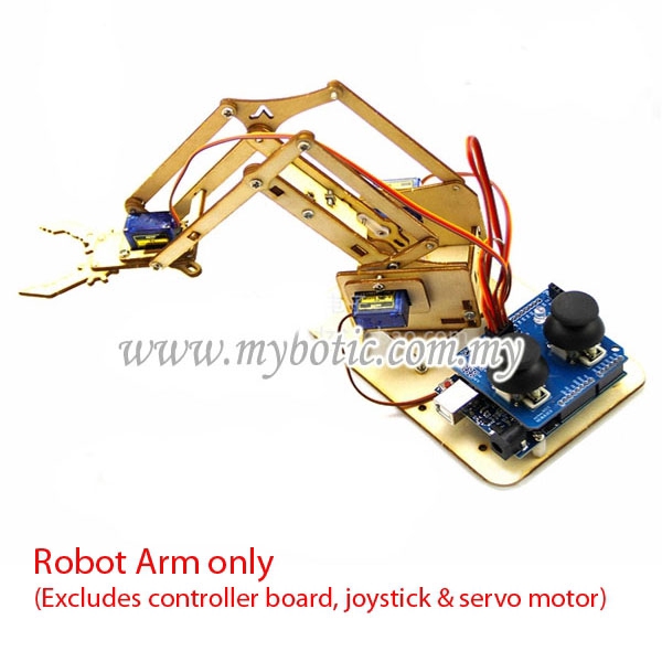 Arduino DIY Robot Arm Wood 4DOF | Shopee Malaysia