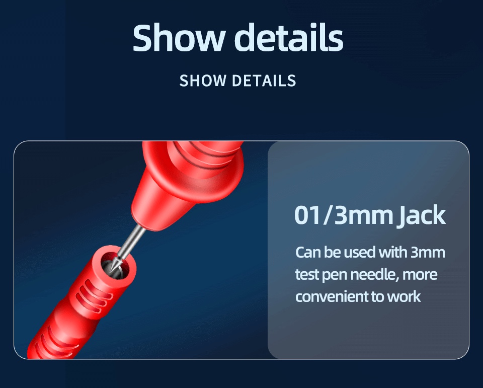 ANENG PT2003 2pcs Multimeter Test Lead Extention Piercing Needle Tip ...