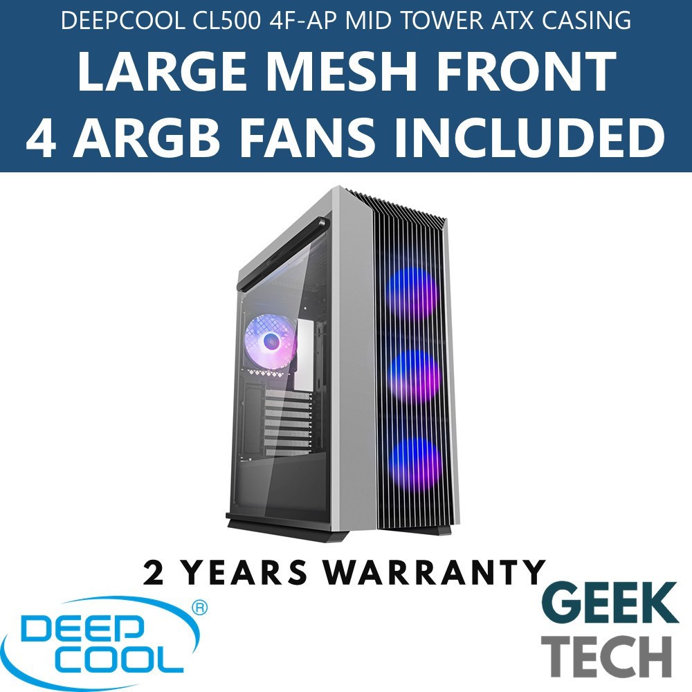 DEEPCOOL CL500 4F-AP ARGB Mid Tower ATX Casing | Shopee Malaysia