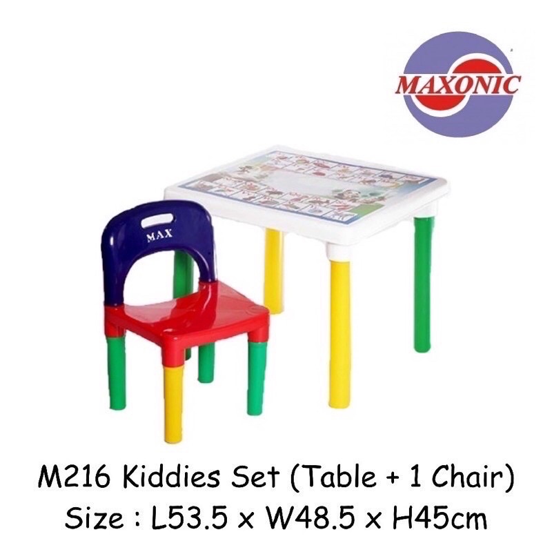MAXONIC Kid Study Learning Table & Chair /ABC Table&Chair/Meja Kerusi ...