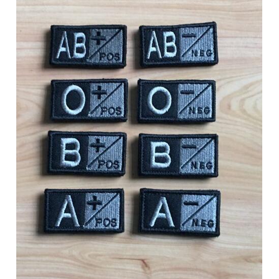 3D embroidery blood type Velcro outdoor products chest strip armband ...