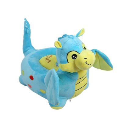 Cartoon Children Sofa Chair Plush Dinosaur Toy Stool (BLUE) | Shopee ...