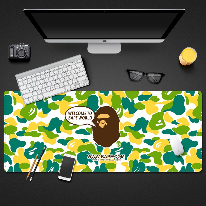 Oversized edge-locked mouse pad tide brand ape man camouflage animation ...