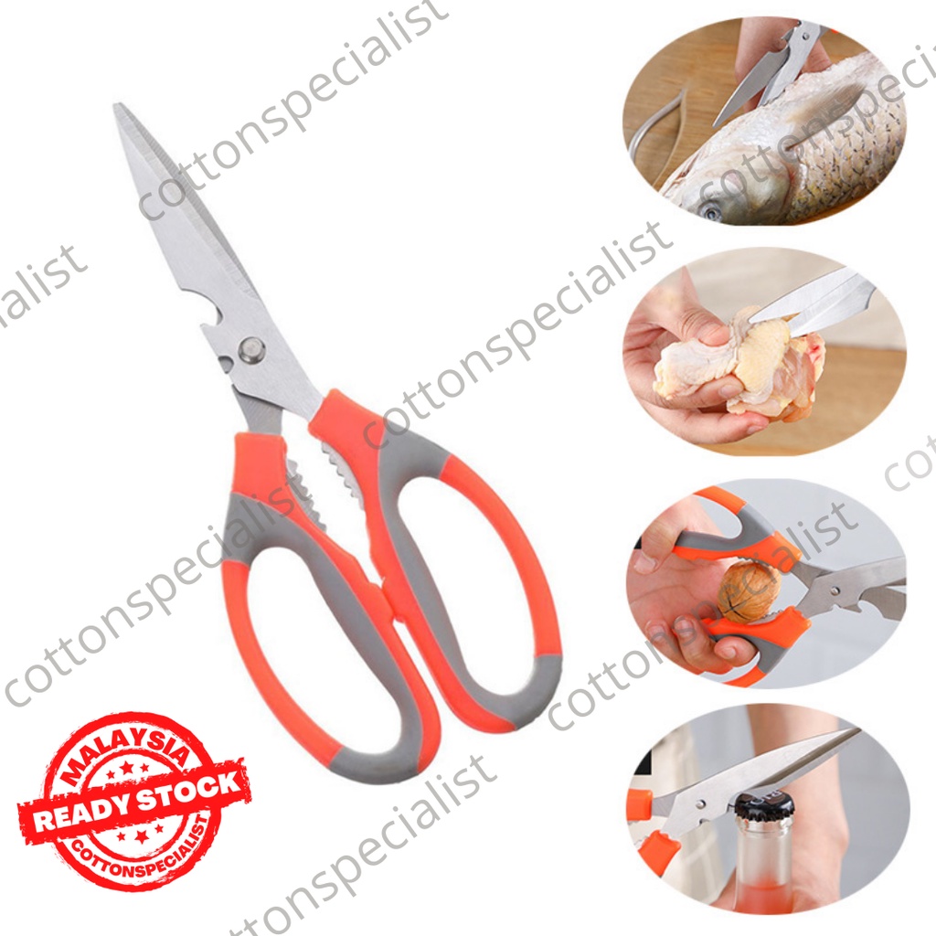 [READY STOCK] Multifunctional Stainless Steel Scissors Nutcracker ...