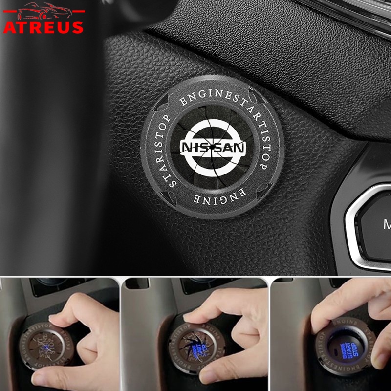 Nissan Car Ignition Switch Ring Engine Start Stop Button Cover For ...