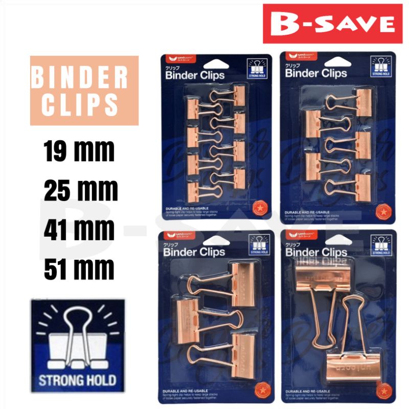 Unicorn Binder Clip Rose Gold Colour 19mm / 25mm / 41mm /51mm | Shopee ...