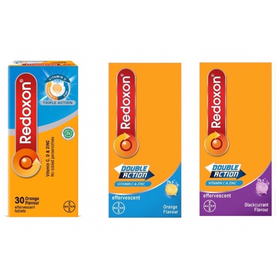 Redoxon Double Action Effervescent Orange/Blackcurrant Tablets | Shopee ...