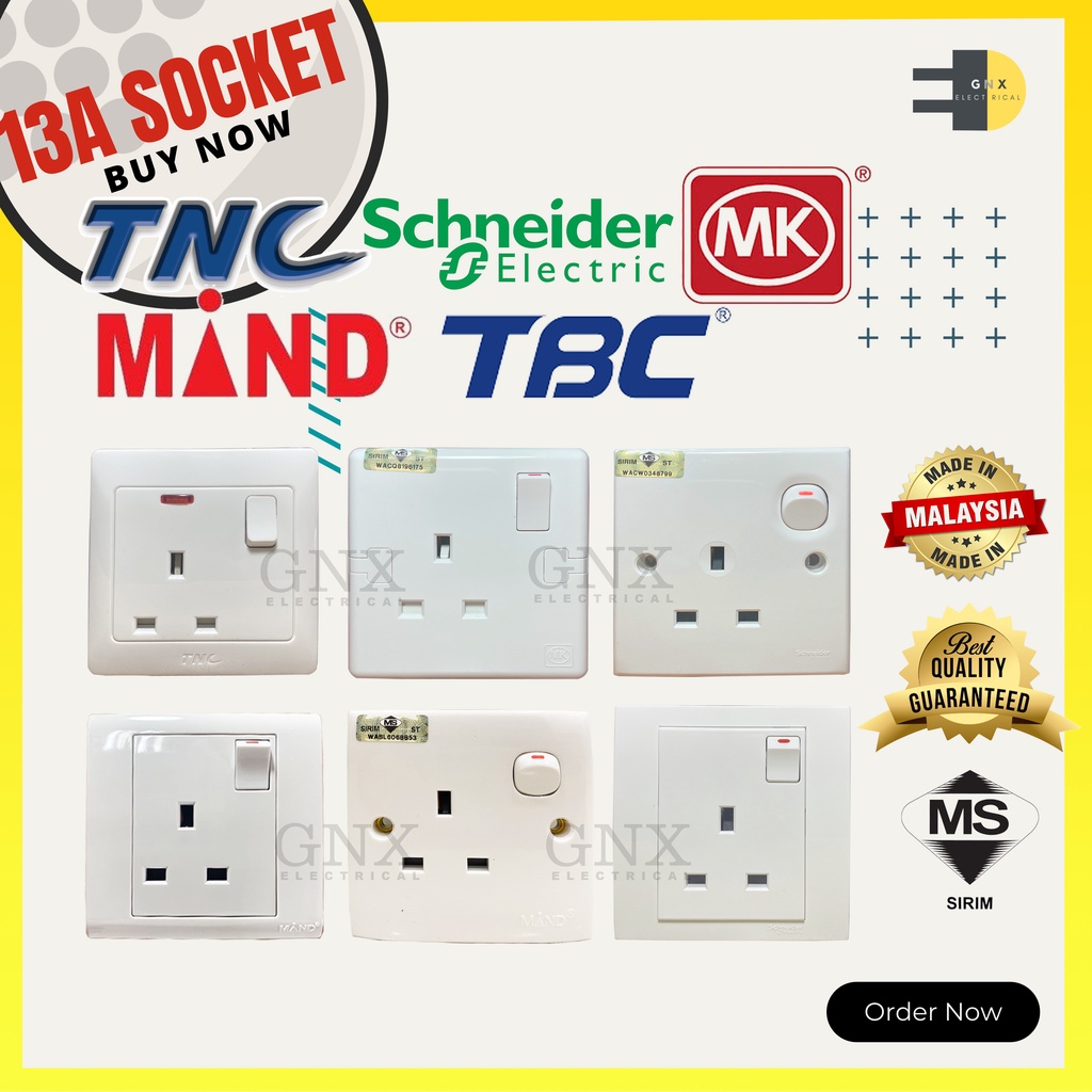 [SIRIM]MK/SCHNEIDER/VIVACE/MIND (2K series)/MQ/TNC/TBC 13A switches ...