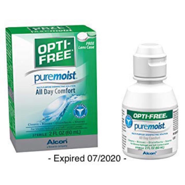 Alcon Opti-free Pure Moist Multipurpose Solution TravelKit (60ml ...
