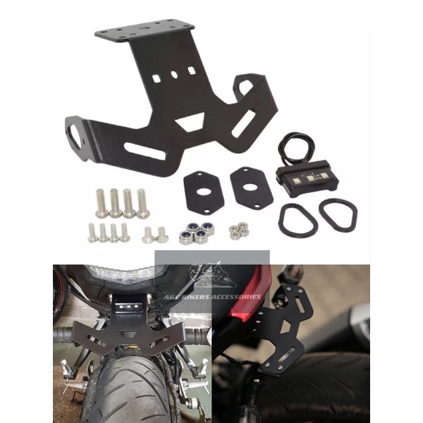 Yamaha MT15 Tail Tidy Plate Holder CNC Alloy with Plate Led Light ...