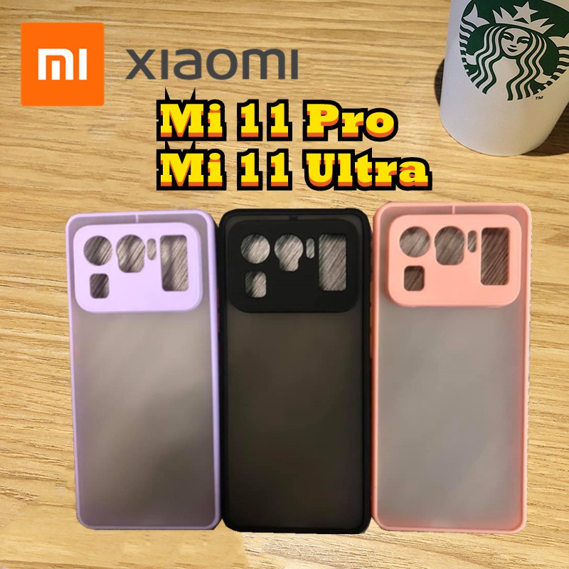 Shockproof Armor Matte Case For Xiaomi Mi 11 Ultra / Mi 11 Pro Luxury Silicone Bumper Clear Hard ...