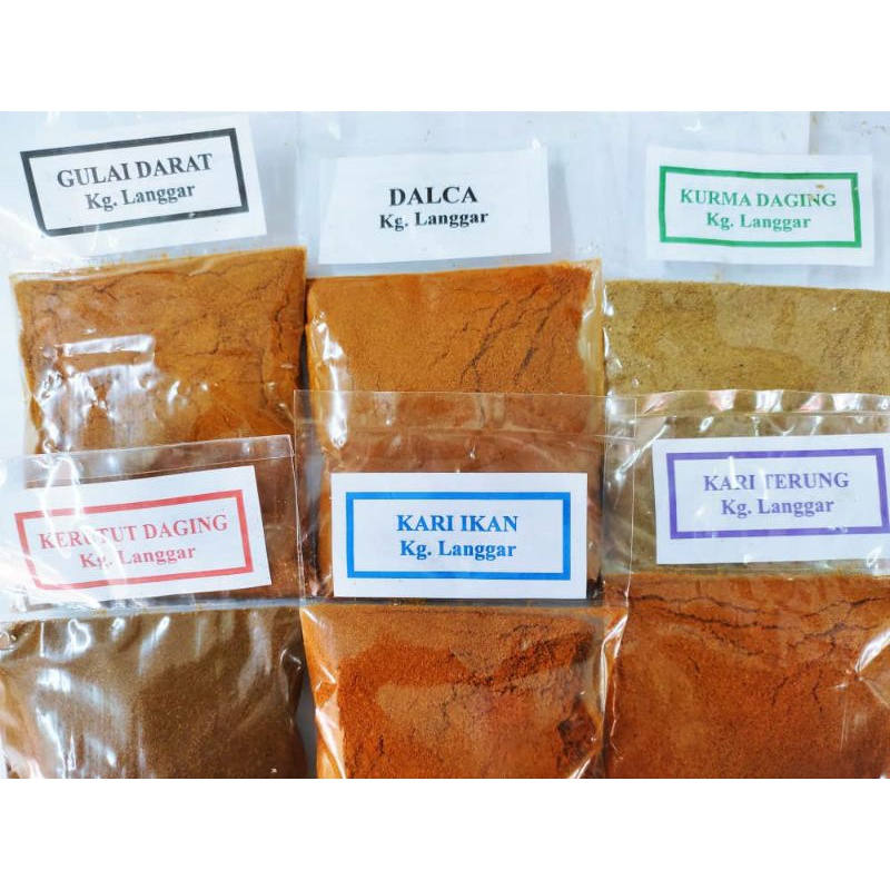 REMPAH KELANTAN/REMPAH MEMASAK/REMPAH KARI/REMPAH GULAI CAP KG LANGGAR ...