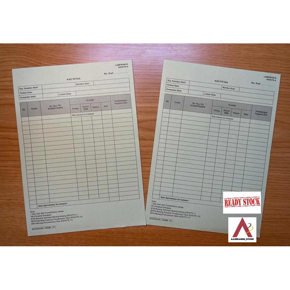 KEW PS4 - KAD PETAK HIJAU SIZE : 12.5cm(lebar) X 17.5cm(panjang ...