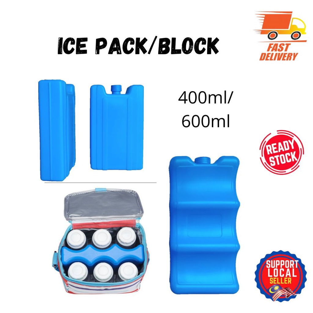 400ml/600ml Reusable Ice Pack Cold Brick for Cooler Bag Travel Picnic ...