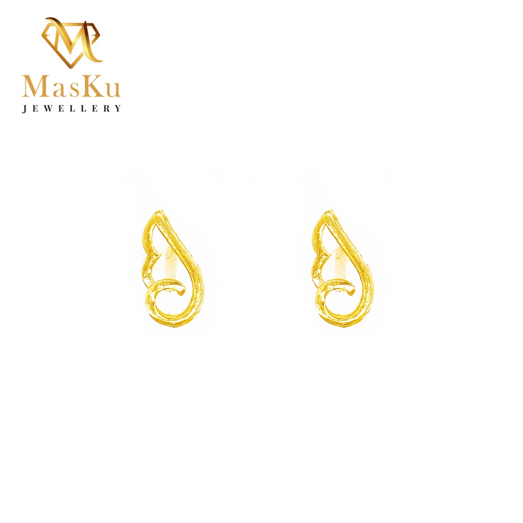 MasKu Jewellery 22K / 916 Subang Paku Angel Wing MKJE180066 | Shopee ...
